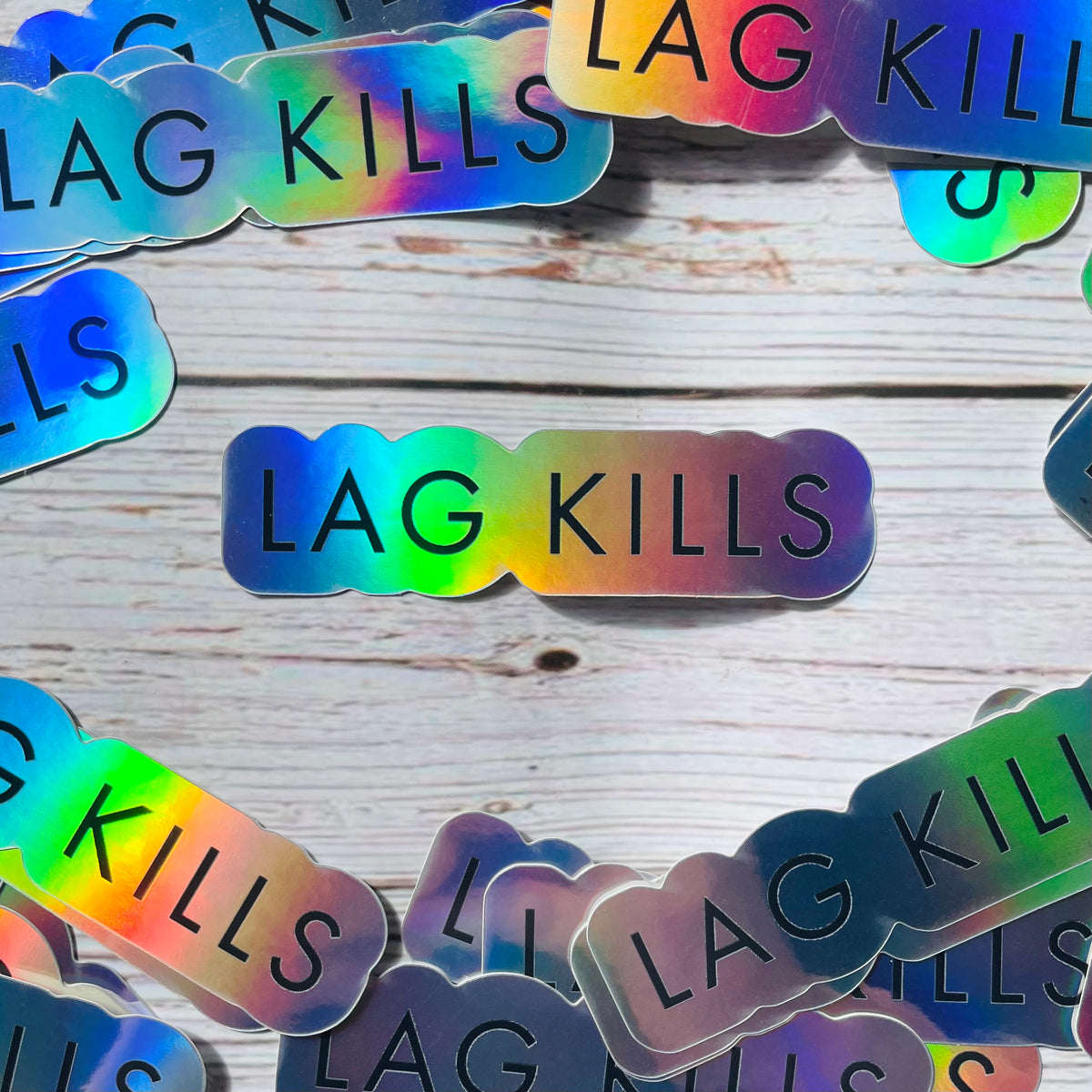 Lag Kills Holo Sticker, Laptop Sticker, Skateboard Sticker, Gamer Stic ...