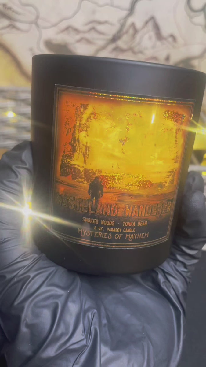 Wasteland Wanderer - Smoky Woods and Tonka Bean Scented Wood Wick Cand ...