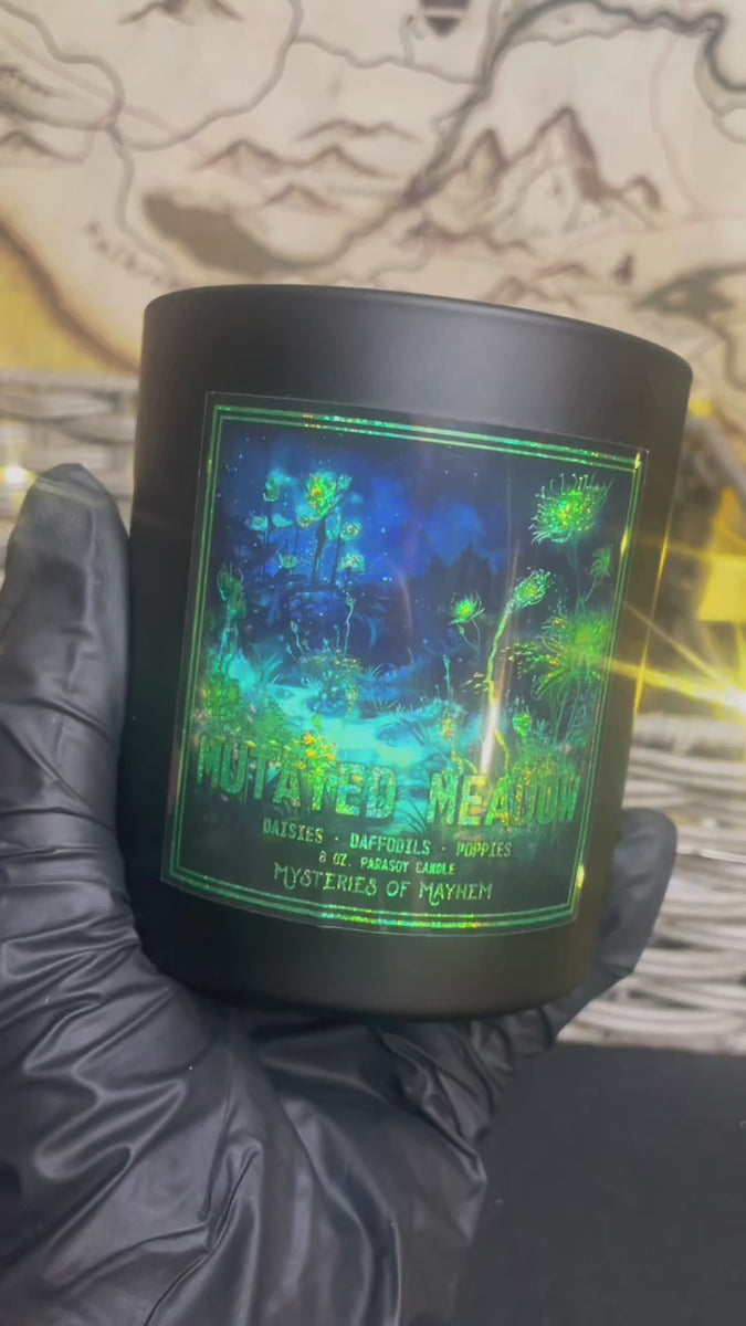 Mutated Meadow - Daisies, Daffodils, and Poppies Scented Wood Wick Can ...